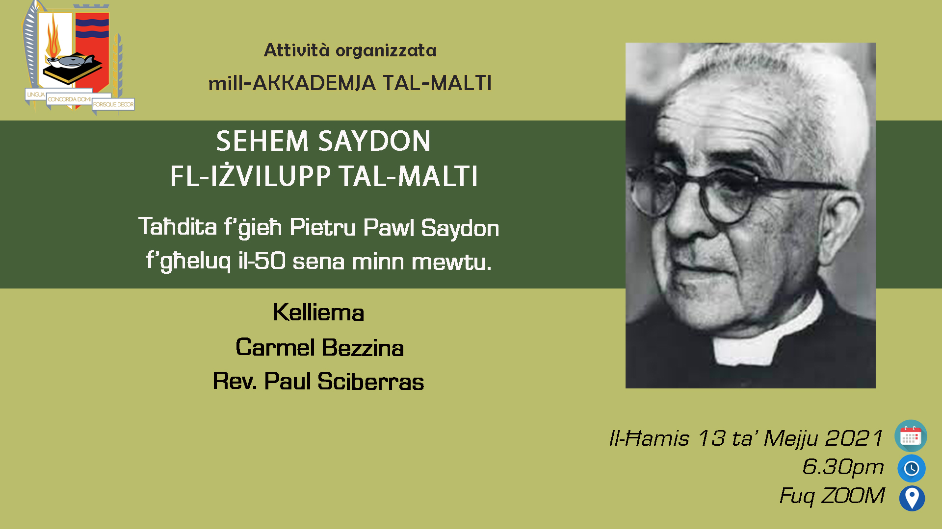Sehem Saydon fl-iżvilupp tal-Malti ~ taħdita – L-Akkademja tal-Malti